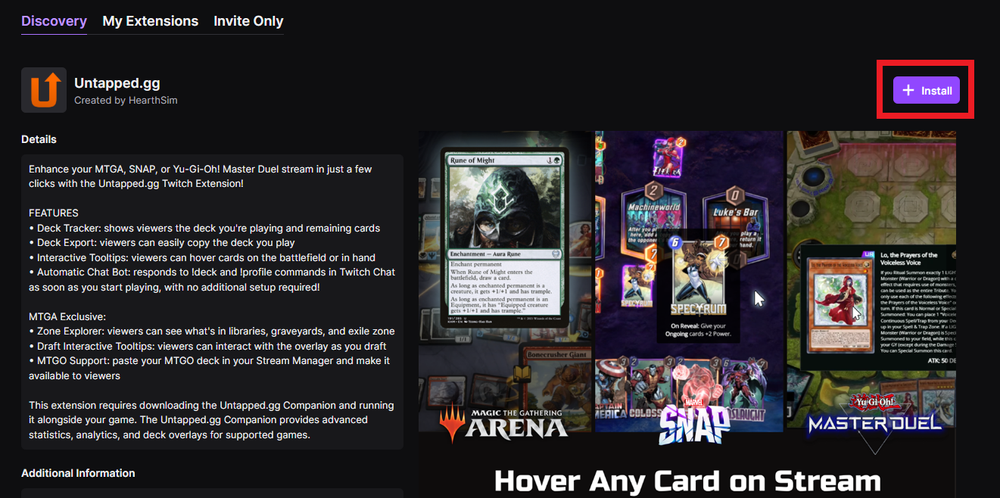 How to set up the Untapped Twitch Extension